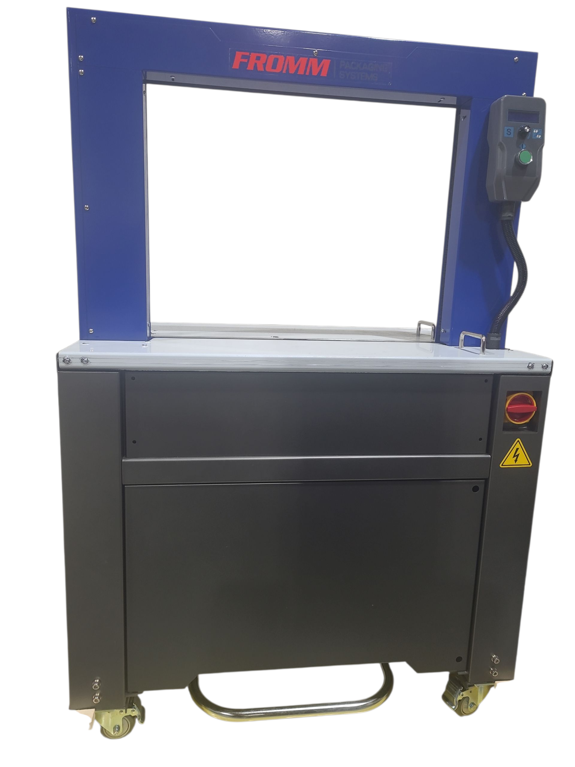 High speed automatic box strapping machine | FROMM Packaging