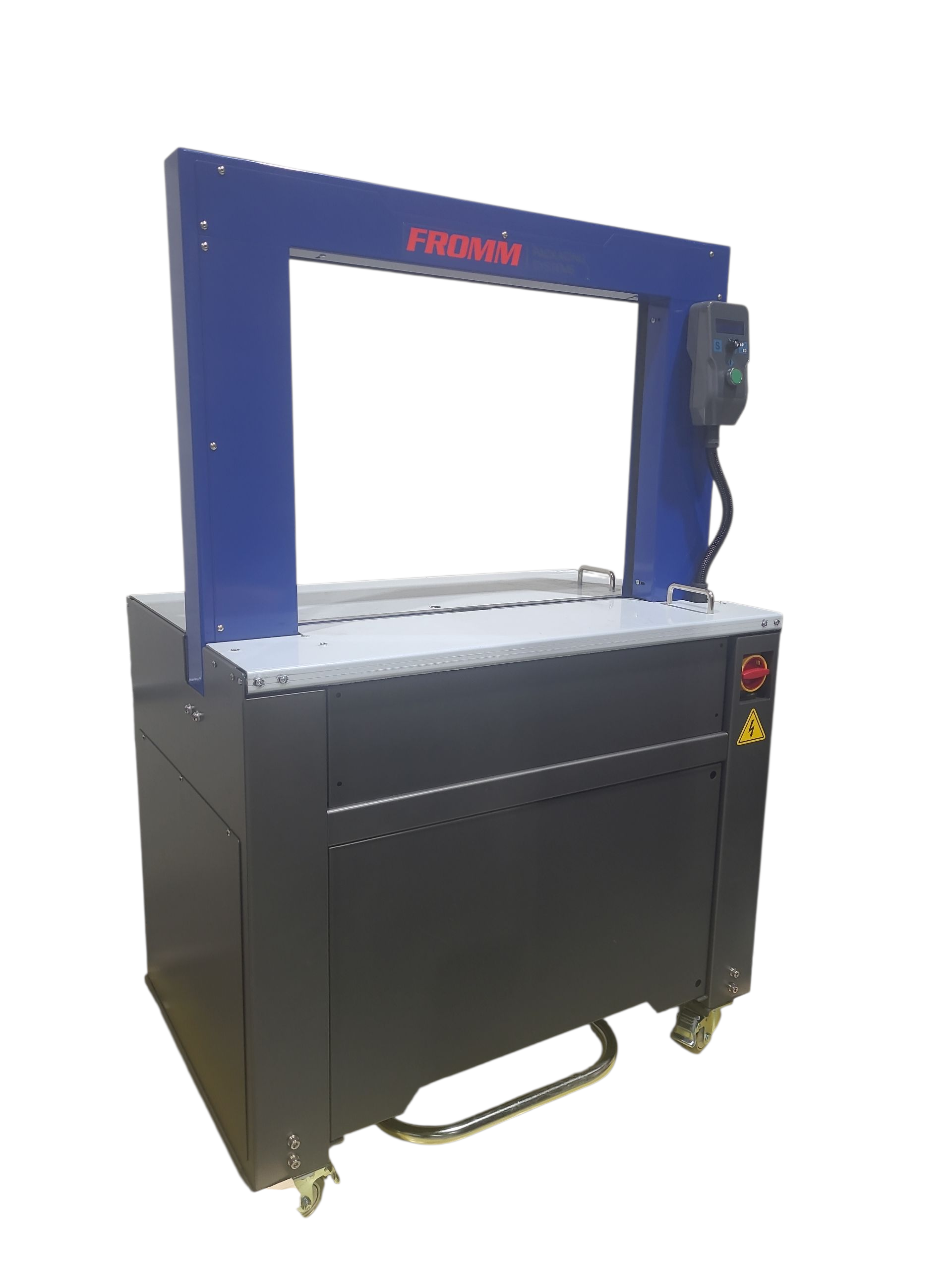 High speed automatic box strapping machine | FROMM Packaging