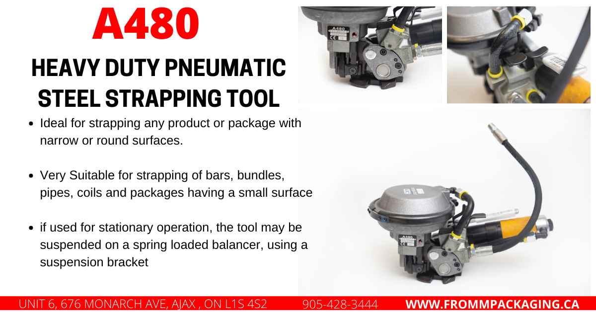 Pneumatic Steel Strapping Tool | A480 for Small Bundles | FROMM Packaging
